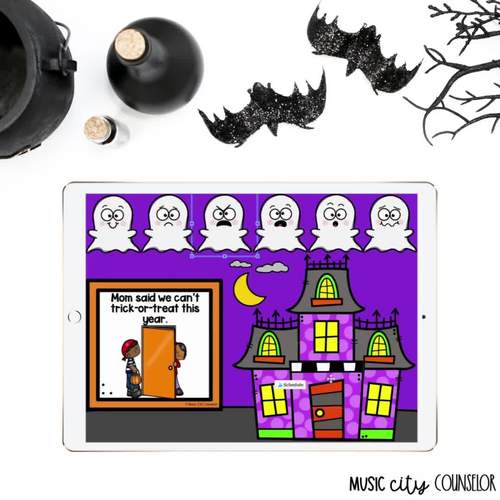 Halloween Feelings Emotions Counseling & SEL Game, Digital & Printable