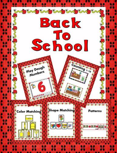 PreK & Kindergarten Back to School Center Learning Activities | TPT