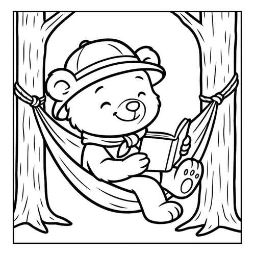 Little Bear’s Campout Coloring Pages | 45 Cute Camping Scenes for Kids