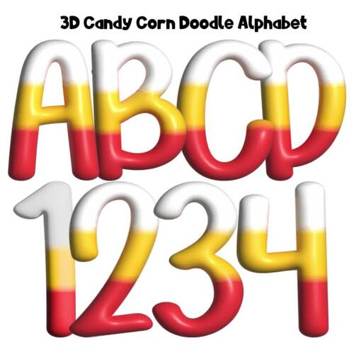 3D Halloween Bulletin Board Letters Alphabet Candy Corn Bundle by ...