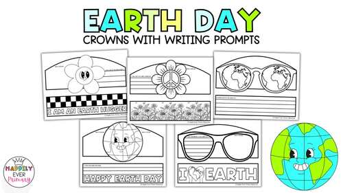 Earth Day Writing Craft Crown Headband | Printable Activity | TPT