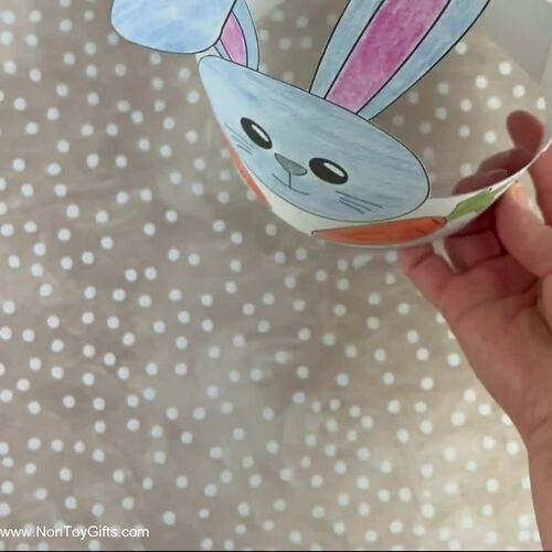Easter Bunny Hat Craft, Coloring Spring Crown, Headband Template Preschool