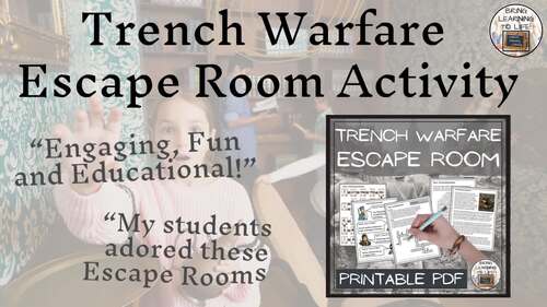 Trench Warfare in the First World War Escape Room | Social Studies Activity