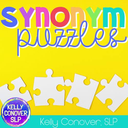 Synonym Puzzles for Middle School and High School Speech Therapy, SPED ...
