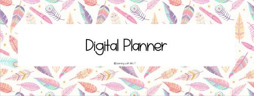 Editable Digital Planner by Learning with Mrs Y | TPT