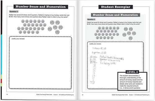 Canadian EQAO Test Ready! Math Skills Grade 3 by Chalkboard Publishing