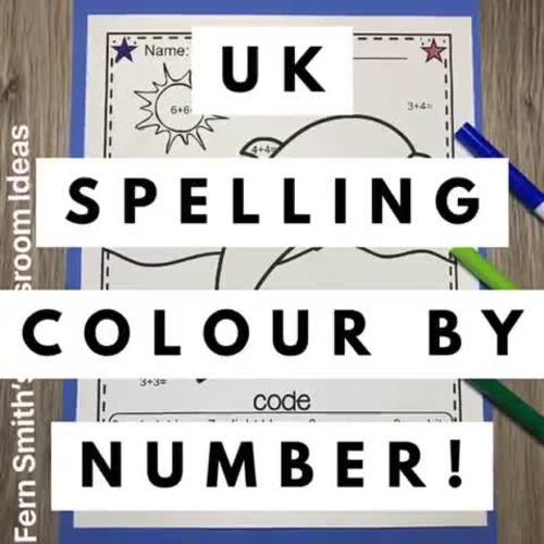 Colour By Number Ocean Animals Addition UK Version | TPT