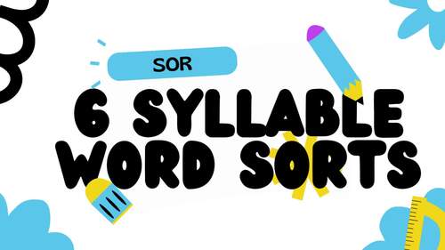 Syllable Types Science of Reading Word Sorts by Mondays with Monica