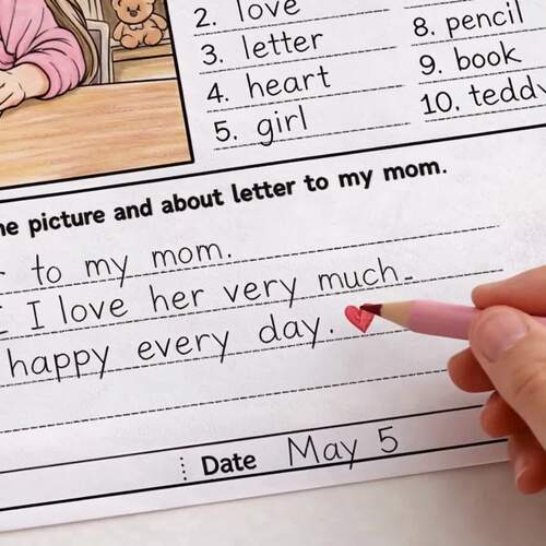 Letter to My Mom Writing Prompt Worksheets, Mother’s Day ELA Creative ...