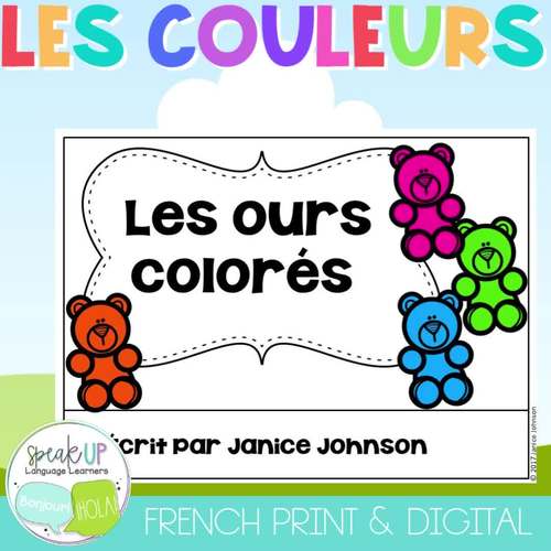 French Colors Reader | Les couleurs | Printable & Boom Cards w Audio ...