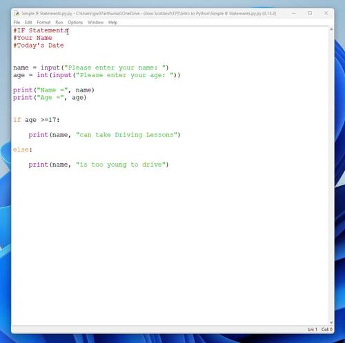 IF Statements in Python – Beginner Coding Lessons by ICT Guru | TPT