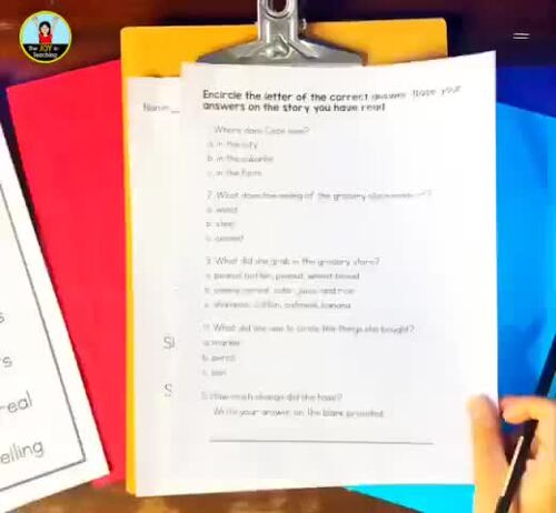 Hard and Soft C & G Reading Comprehension Passages and Questions 1st ...