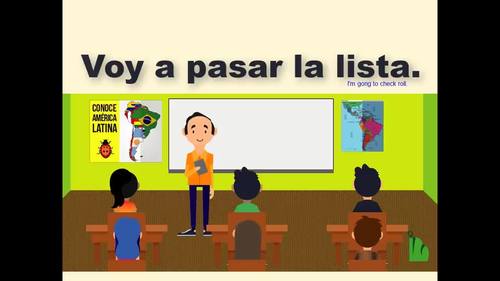 114_male Spanish Class Video Voy a Pasar la Lista Attendance Role in ...