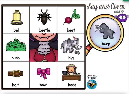 B Articulation Games Boom Cards Halloween by Busy Bee Studio | TPT