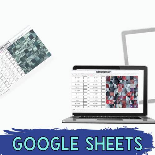 Subtracting Integers Digital Picture Unscramble BUNDLE by Calculus4u