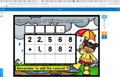 4- and 5-Digit Addition with Regrouping BOOM Cards | 4.NBT.4 | TPT
