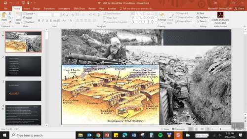 World War I Conditions Full 90 Minute Lesson Bundle by Mike Smith