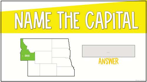 US States and Capitals Game - Rockies and Plains PowerPoint and Google ...