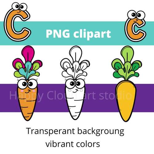 Letter C clipart MEGA set {alphabet clipart} Happy cloud clipart by ...