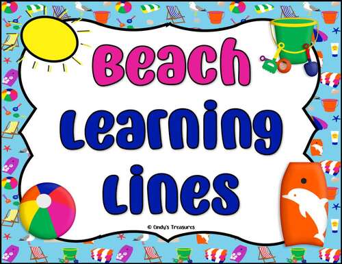 Beach Learning Lines: Alphabet, Numbers, Colors and Shapes (Bright Colors)