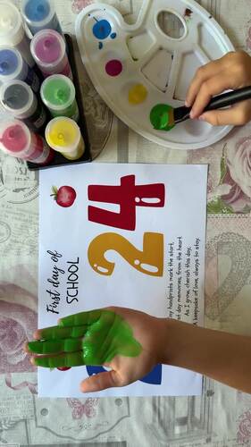 First Day of School Handprint Craft - First Day of School 2025 | TPT