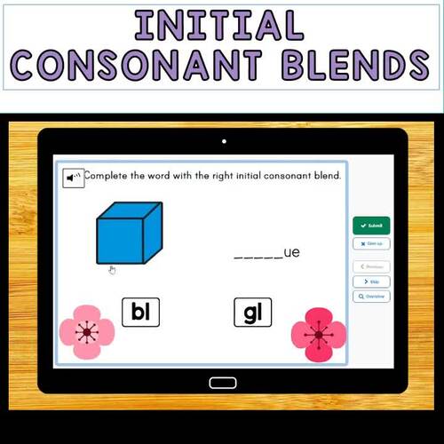Initial Consonant Blends Phonics Boom Cards™ by Limes and Lemons