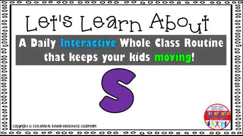 Interactive Alphabet and Letter Sound Practice Slideshow Letter S
