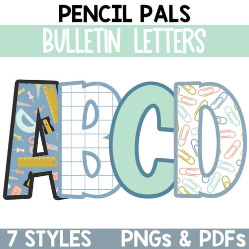 Back to School Bulletin Board Letters / Clipart / Lettering Pack