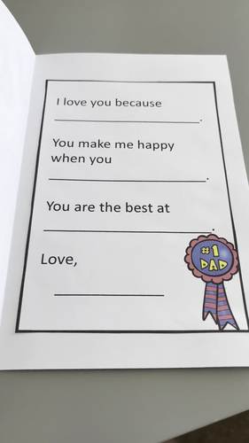 Father's Day Card by The Cozy Crafty Classroom | TPT