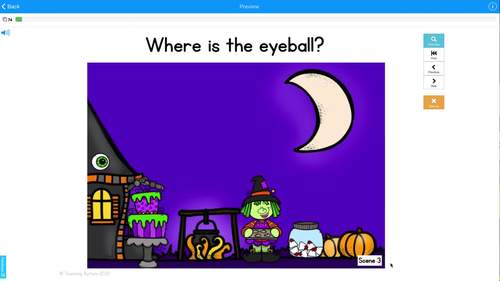 Halloween Wh Questions Scenes | Speech Therapy Distance Learning Boom Cards