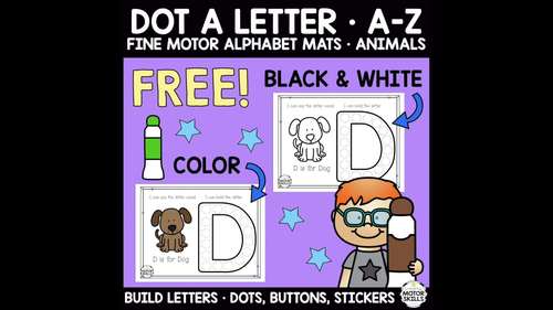 Dot a Letter - Build Alphabet - Dot Marker - A-Z - Animal Theme | TpT