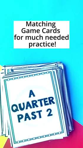 Practice Reading Time with an ANALOG CLOCK MATCHING GAME CARDS | TPT