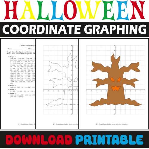 Halloween Coordinate Graphing Mystery Pictures by GraphGenius Gallery