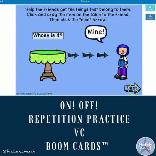 Apraxia of Speech Practice Activity Boom Cards | Mine CVC by Find My Words
