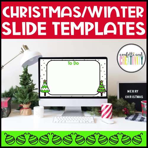 Christmas and Winter Holiday Google Slides Template | Distance Learning