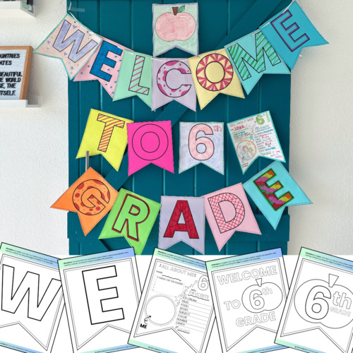 Back to School All About Me Bulletin Board Banner Activity Get to know ...
