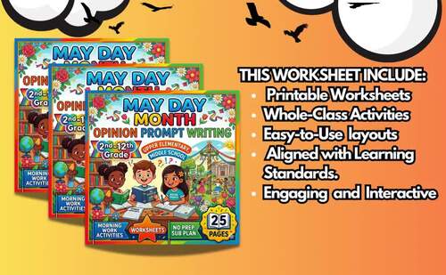 May Day Month Opinion Prompt Writing Activities 3rd,4th,5th,6th,7th,8th ...