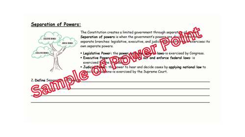 Checks and Balances and Separation of Powers- Limiting Government Power