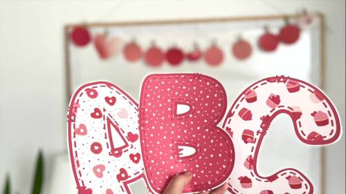 Sweets Valentine's Letters & Numbers for Bulletin Board Titles ...