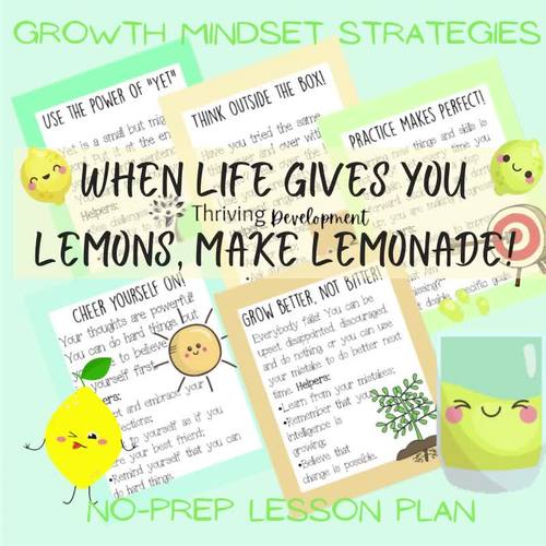 No-Prep Growth Mindset Strategies Lesson by Thriving Development