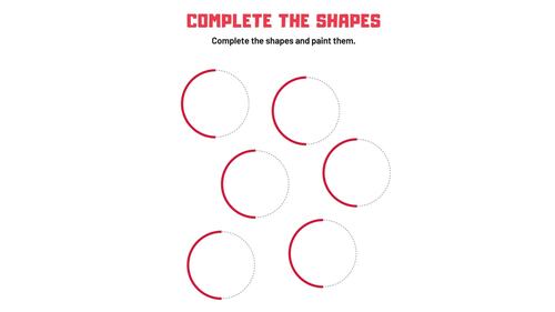 COMPLETE THE SHAPES WORKSHEET/ COMPLETE THE SHAPES ACTIVITY | TPT