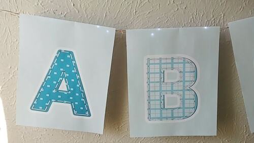 Bulletin Board Letter Prints for Classroom Decoration Blue Patch ...