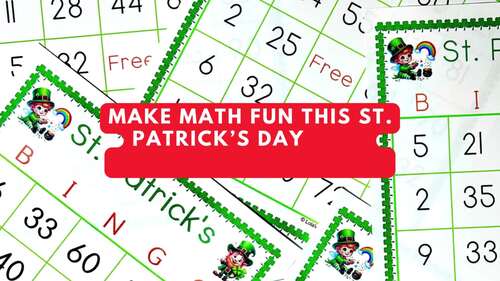 Spring St Patricks Day Bingo March Multiplication Facts 3rd 5th Grade ...