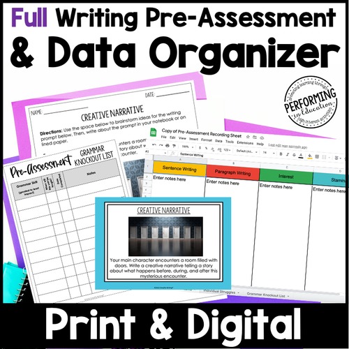 Free Writing Pre-Assessment & Teacher Training for Back to School ...