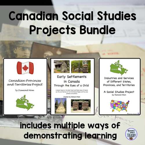 Canadian Social Studies Projects Bundle by Diamond Mom | TpT