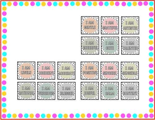 Printable Boho Neutral Spotty Affirmation Station, Positive Affirmation ...