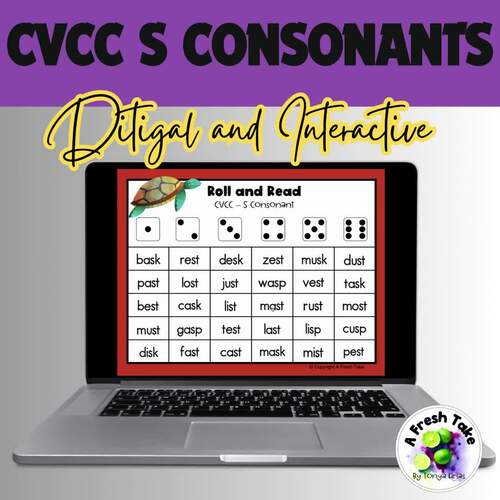 Digital Interactive Roll, Click, and Read - CVCC – S Consonants by A ...