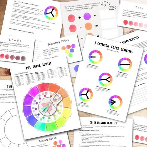 Color Wheel and Color Theory Resource Pack | Color Mixing Workbook