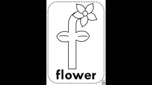 English Alphabet Mnemonic Hidden Letters Coloring Pages with Free Poster