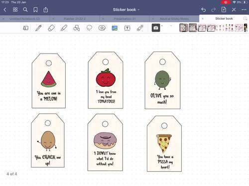 Valentine’s Day Digital and Printable Stickers for GoodNotes and Google
